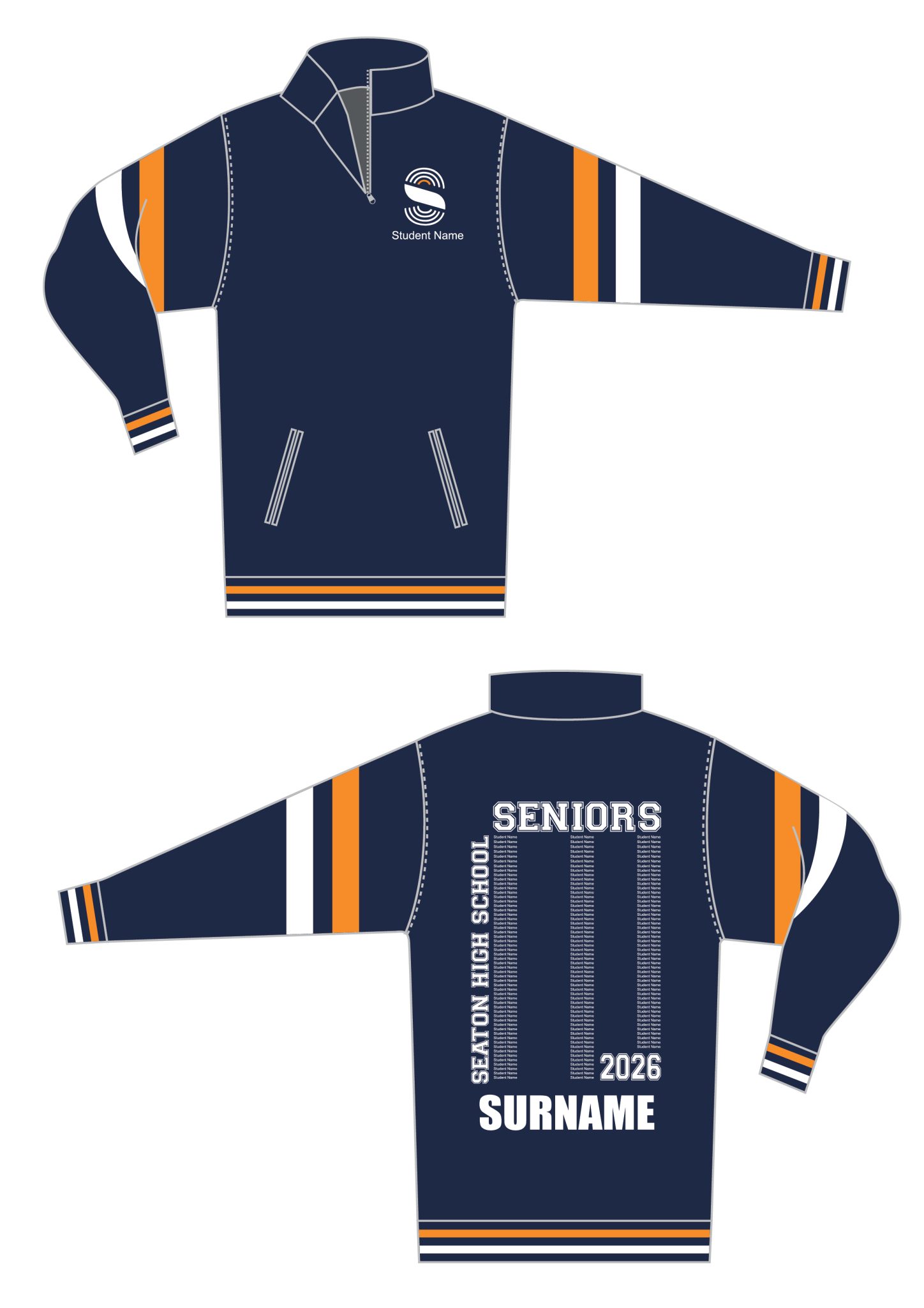 Seaton High School 2026 Commemorative Quarter Zip Jacket – Alinta Leavers